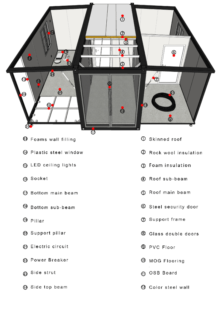2-Story 20ft Modular Folding Home,Off-grid Residence