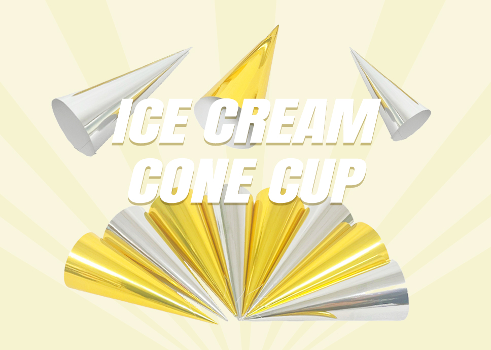 ice cream gelato cup paper printed conic cone sleeve wrappers for ice ...