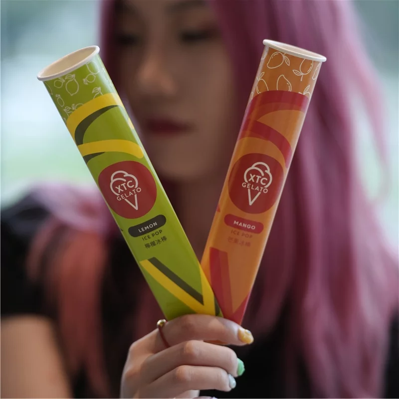 push up ice cream disposable squeeze calippo tube packaging ...